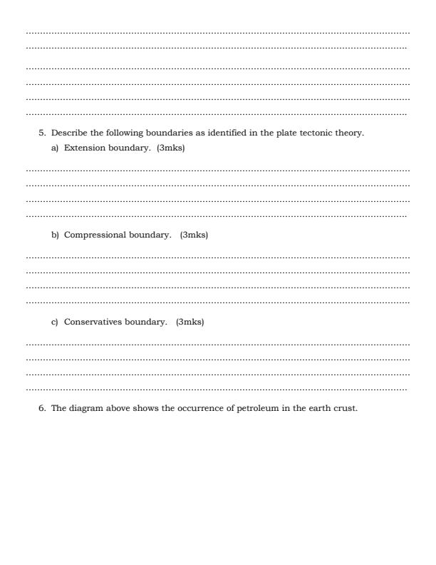 Geography Form 1 Term 3 Opener Examination - 298
