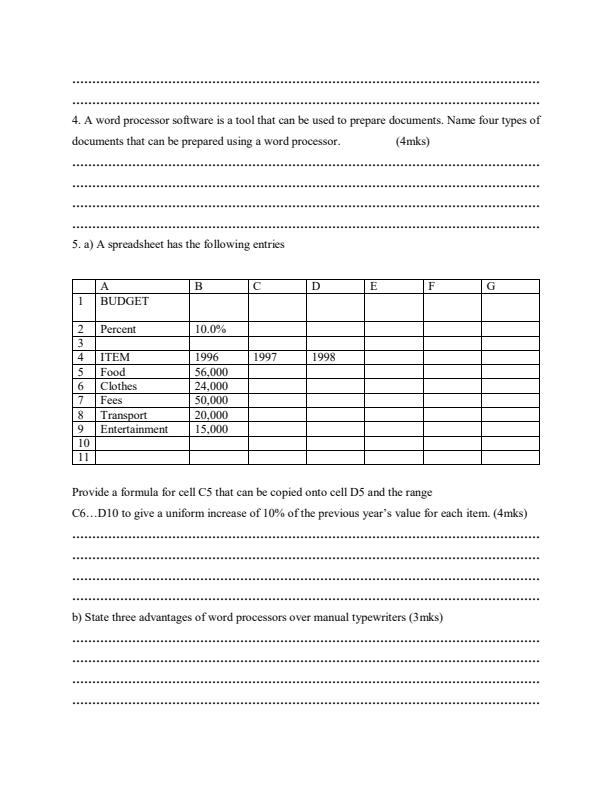 Computer Studies Form 2 End of Term 3 Examination 2019 - 396