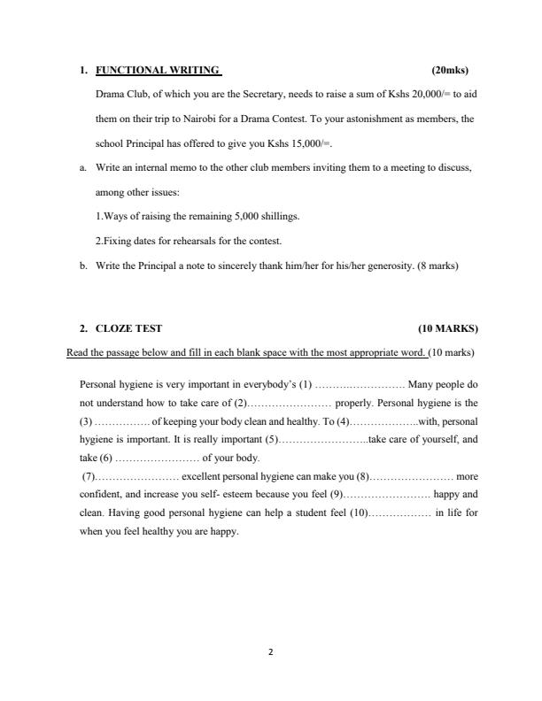 Form 4 English Paper 1 End of Term 1 Examination 2024 - 2269