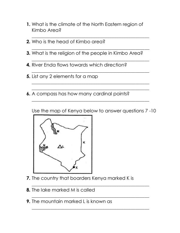 Grade 5 Social Studies Term 2 Opener Exam 2024 - 2444