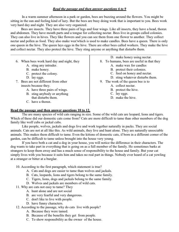 Grade 6 English Term 2 Opener Examination 2023 1657 Grade 6 English Term 2 Opener Examination 2023 1657