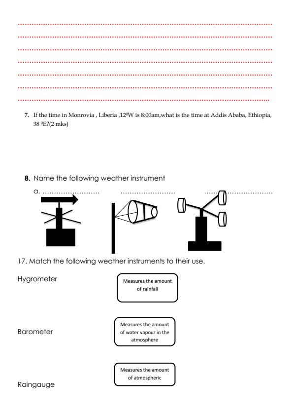 Grade 7 Social Studies Term 1 Opener Exam 2024 - 1975