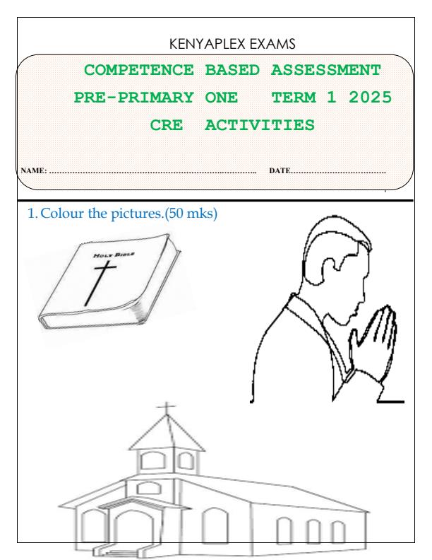 PP1 CRE Activities Term 1 Opener Exam 2025 - 3436