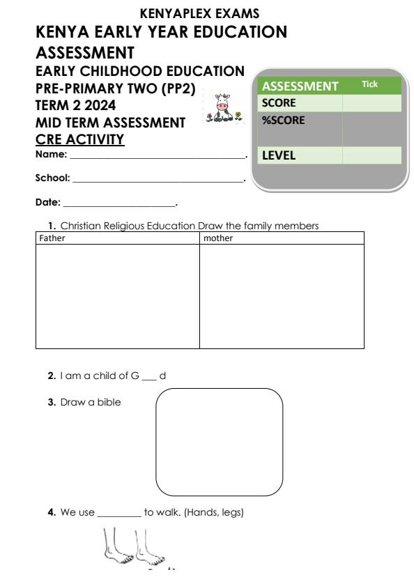 PP2 CRE Activities Mid Term 2 Exam 2024 - 2619