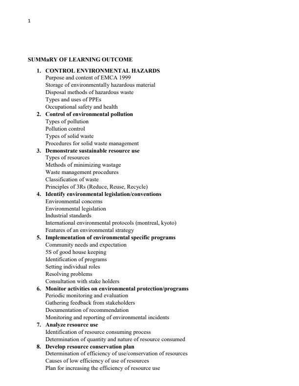 Environmental Literacy Notes - 10725