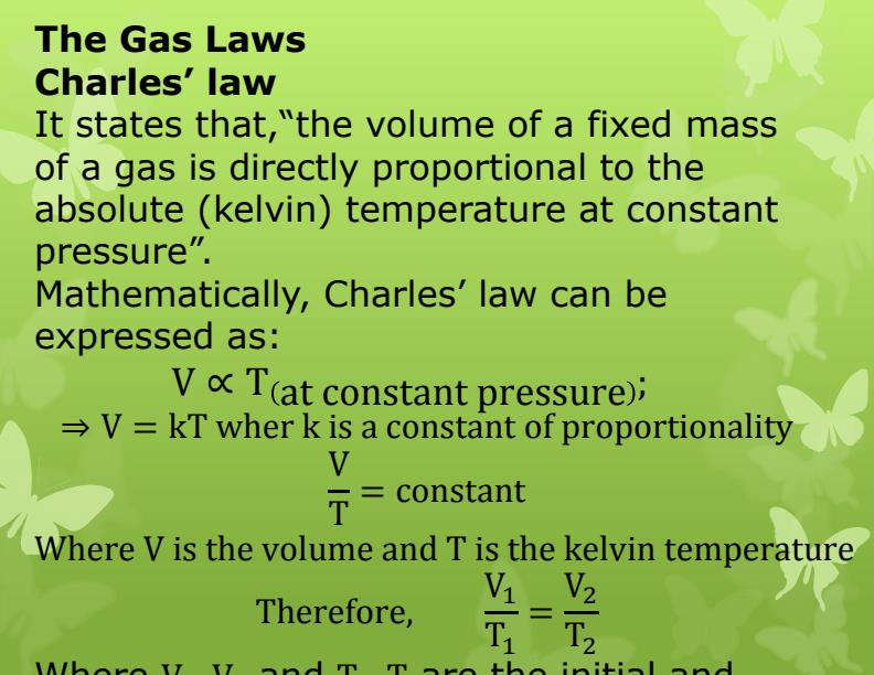 Gas Law Notes (In PowerPoint) - 11080