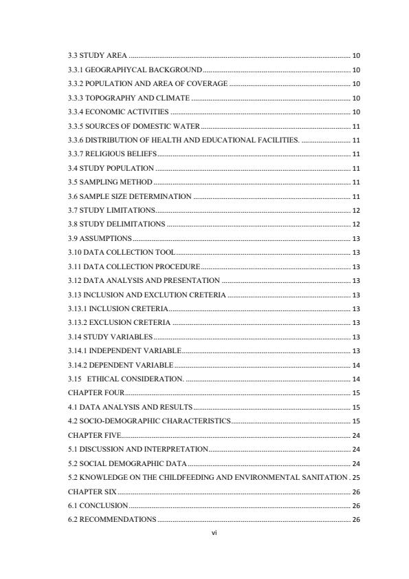 A study on factors contributing to diarrhea diseases among children ...