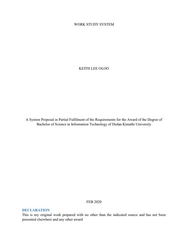 Work Study System Report - 11524