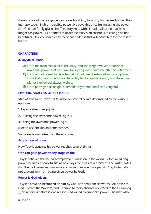 A Study Guide To Silent Song And Other Stories 12353