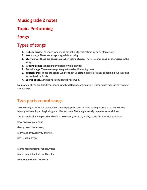 Grade 2 Music Notes - 12466