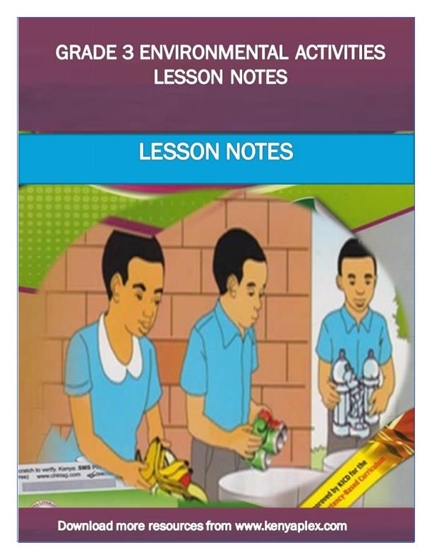 2024 Grade 3 Environmental Activities Lesson Notes - 13353