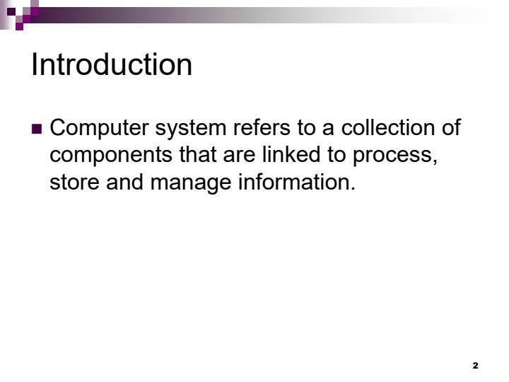 Form 1 Computer Studies Chapter 2 - Computer System Notes - 2097