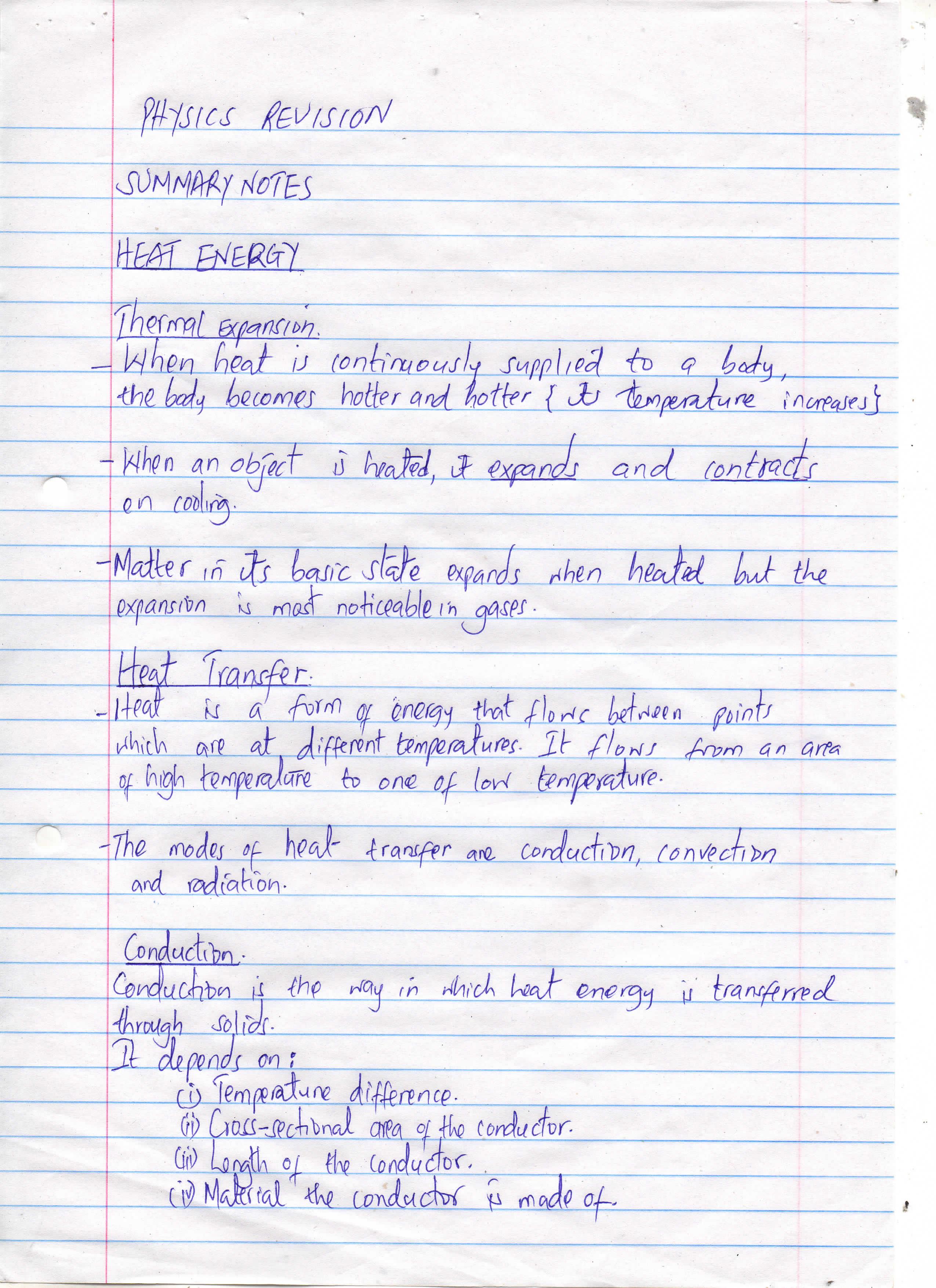 Physics Notes on Heat Energy - 236