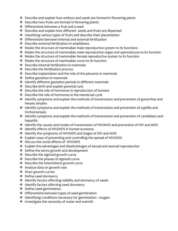 Comprehensive Form Three Biology Notes - 3405