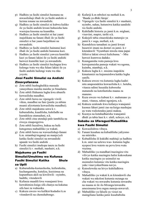 Kiswahili Fasihi Simulizi Notes - Detailed and Comprehensive - 3450