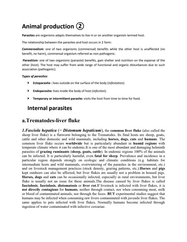 Animal Production Notes Under Diploma in Agriculture - 4096