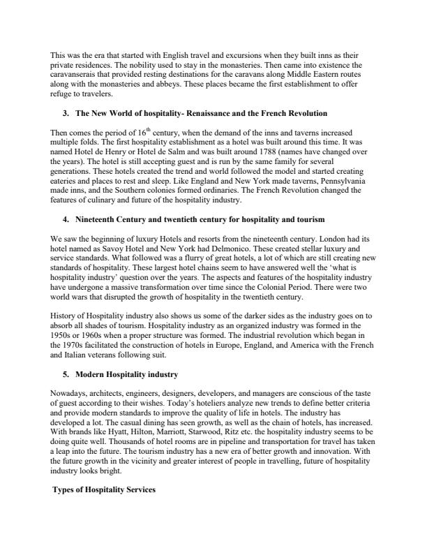 Fundamentals of Hotel Operations Notes