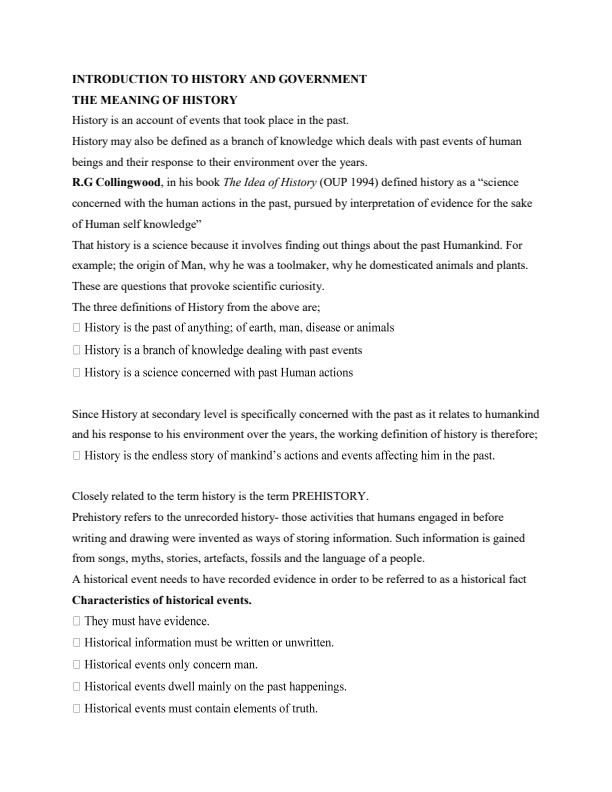 Form 1 History and Government Notes - 482