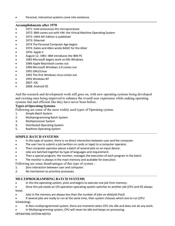 Operating System Notes For Diploma in ICT Module 1 - 5176