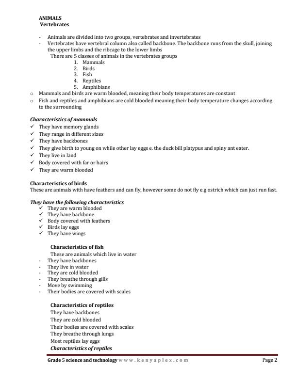 2024 Grade 5 Science And Technology Lesson Notes 9727