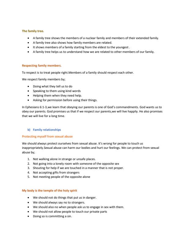 CRE Notes Grade 4 term 1, 2, 3 - 14296