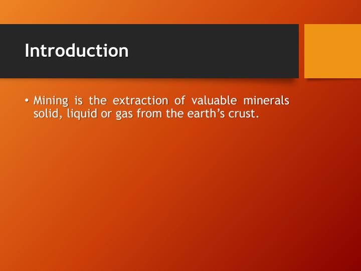 Form 1 Geography PowerPoint Notes on Mining - 16530