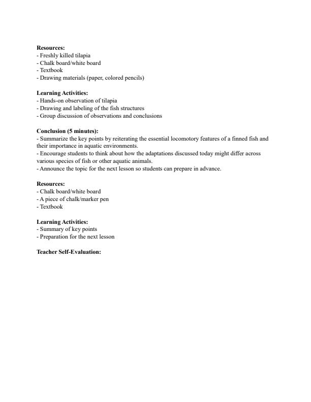 Form 4 Biology Lesson Plans Term 3 - 17114
