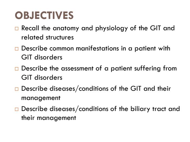 Gastrointestinal and Biliary Tract Disorders Notes - 13029