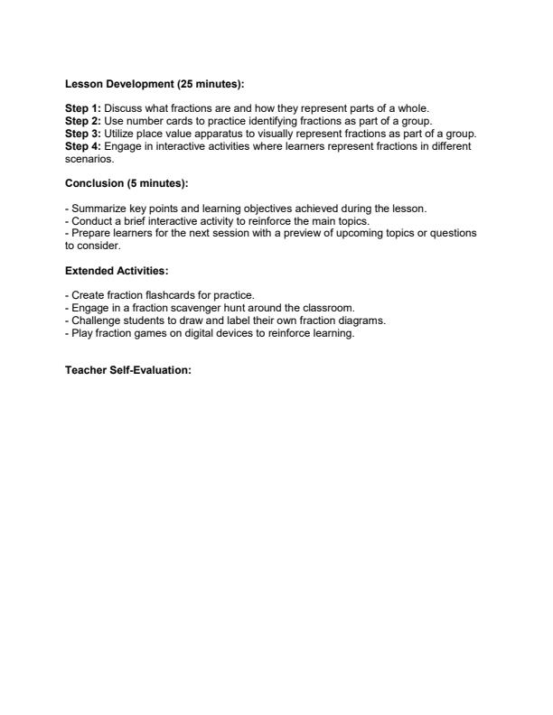 Grade 4 Mathematics Lesson Plans Term 2 - 16704