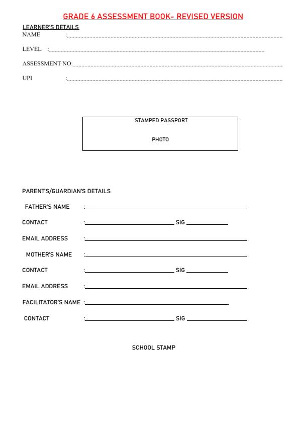 Grade 6 Rationalized Assessment Book (Updated) - 15577