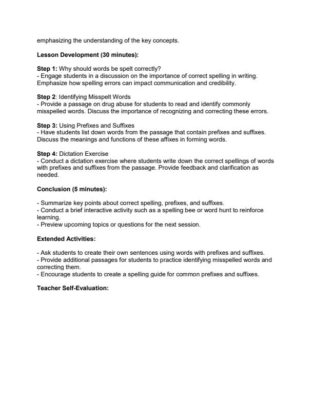 Grade 8 Rationalized English Lesson Plans Term 2 - 16700