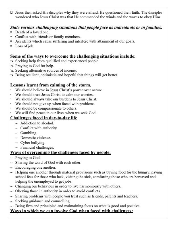 Grade 8 Rationalized CRE Notes Term 2 - 15585