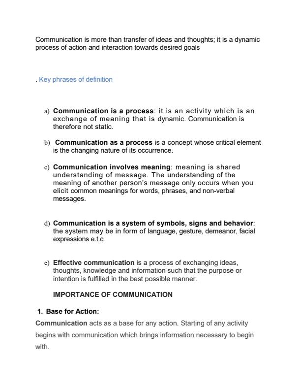 KMTC Communications Skills Notes Y1S1 - 10656