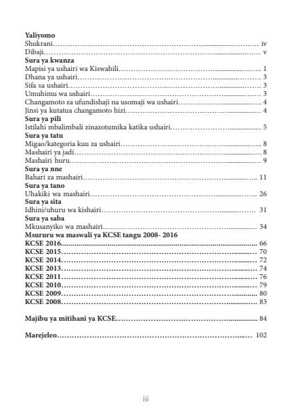 Ushairi - Mwanga wa Ushairi Kwa Shule za Upili - 12975