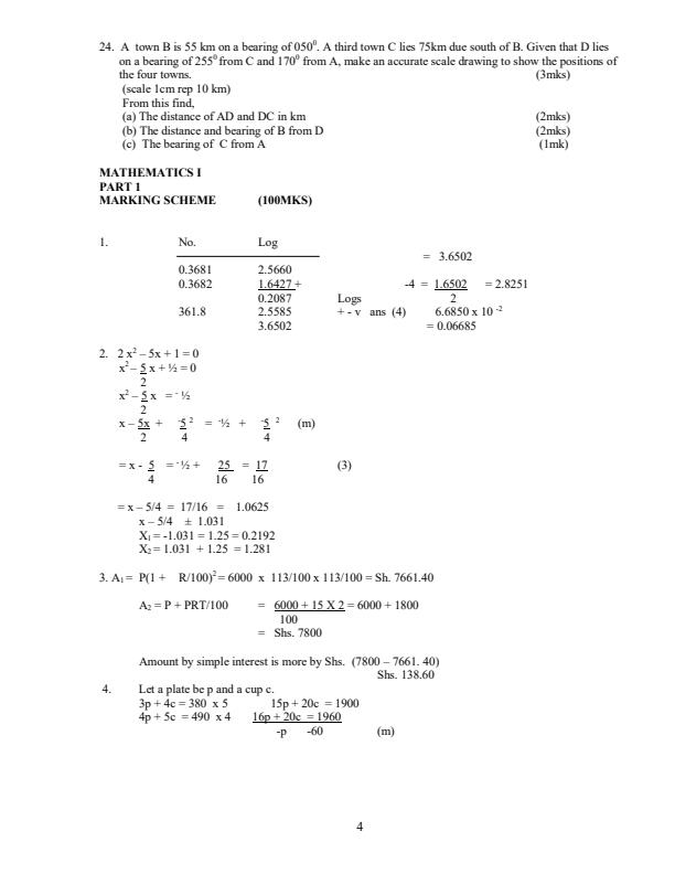 Form 4 Mathematics Revision Questions And Answers 2072 Form 4 Mathematics Revision Questions And Answers 2072