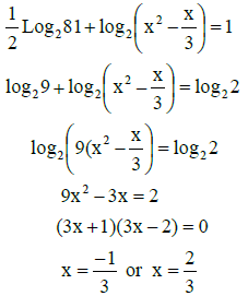 Solve for x in the equation.